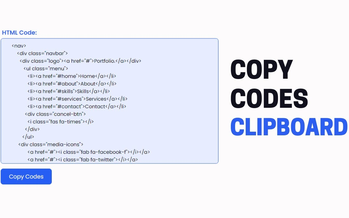 如何使用HTML CSS和JavaScript将文本复制到剪贴板