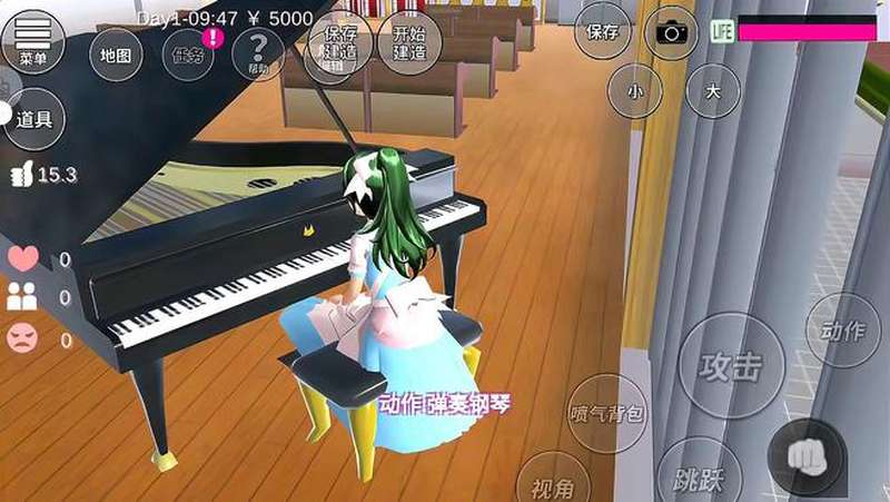 樱花校园模拟器,弹钢琴