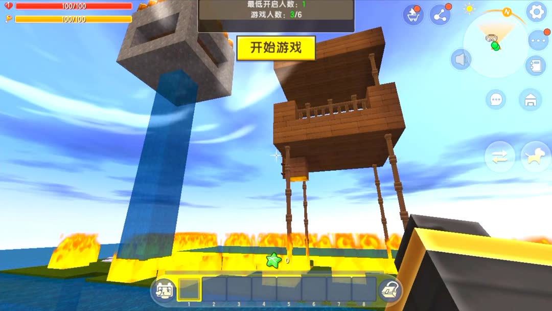 迷你世界:模拟自然灾害简直就像世界末日,沙尘暴,火山爆发洪水