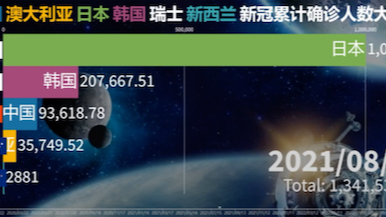 全球新冠累计确诊的人数大数据