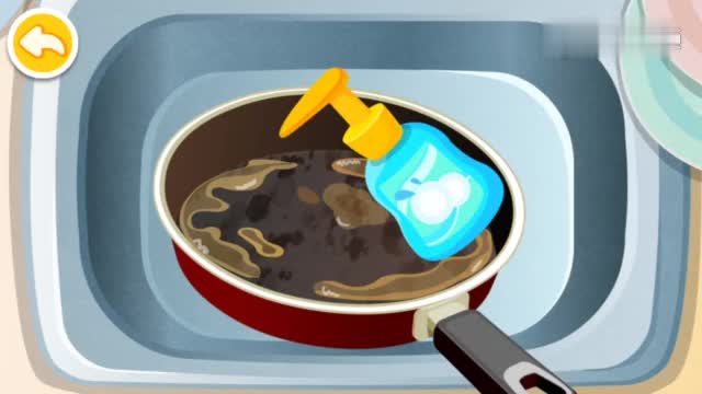 儿童早教益智类动画小游戏,今天教宝宝怎样洗碗