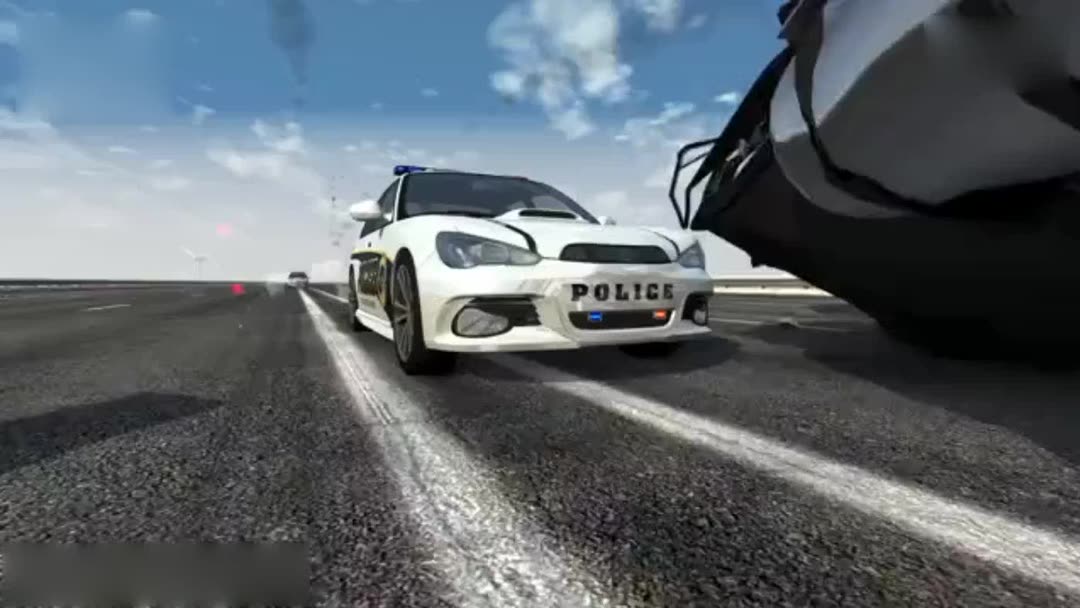 BeamNG模拟卡车汽车碰撞损坏效果