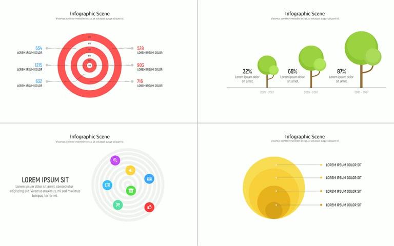 AE模板免费下载after effects动态图标图表infographic 1.0模板下载