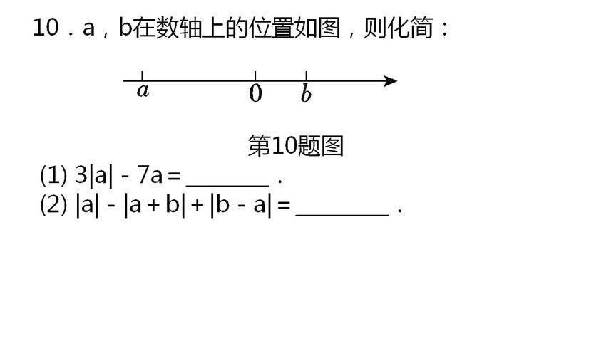 初中七年级数学,错题分析,根据数轴化简绝对值,好多人做错