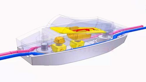 动画展示,两种老式按压开关的机械原理,用过的年龄都不小了吧