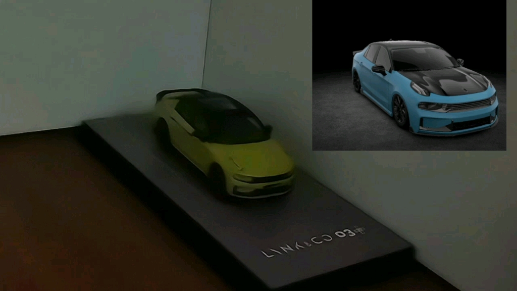 领克1:64汽车模型改灯