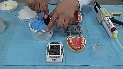 轻体重体硅橡胶一次取模 步骤 Putty one Step