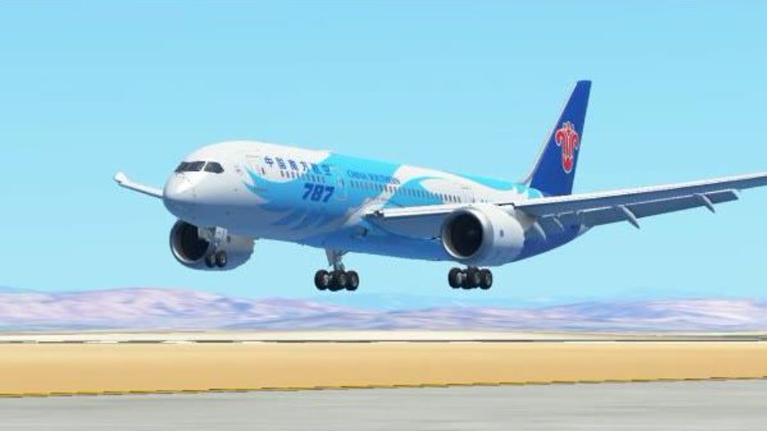 无限试飞 南航B787-8超轻完美降落