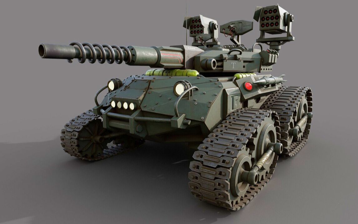 【3Dmax建模】从BOX开始建模一辆坦克模型,超详细的模型布线、卡...