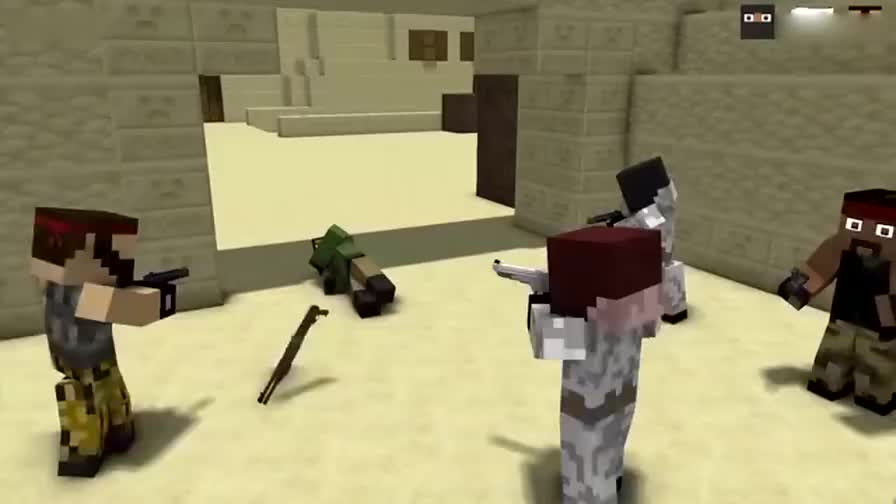 国外动画版我的世界 CS穿越火线激烈枪战