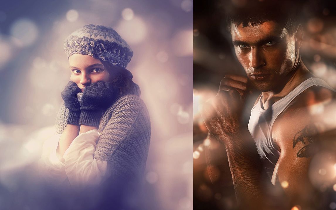 PS动作添加梦幻人像前景光斑效果教程