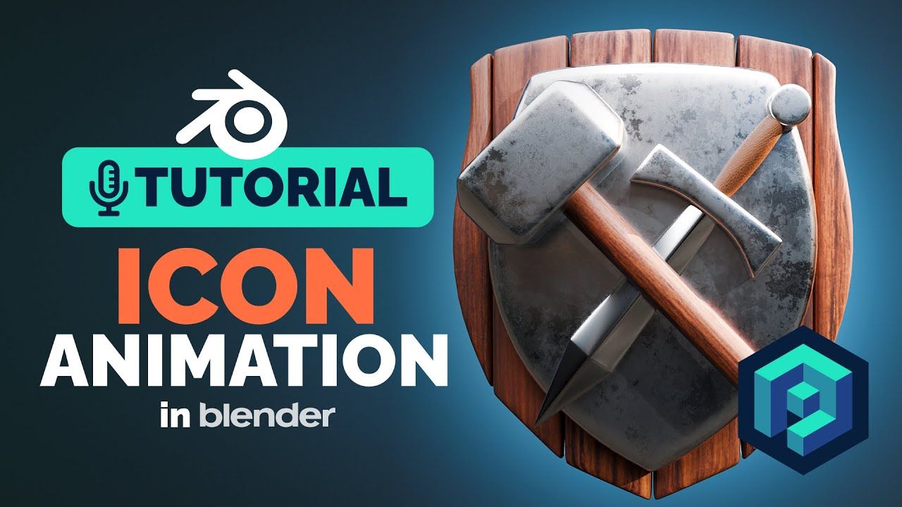 Blender 游戏盾牌图标动画教程(中英文字幕)