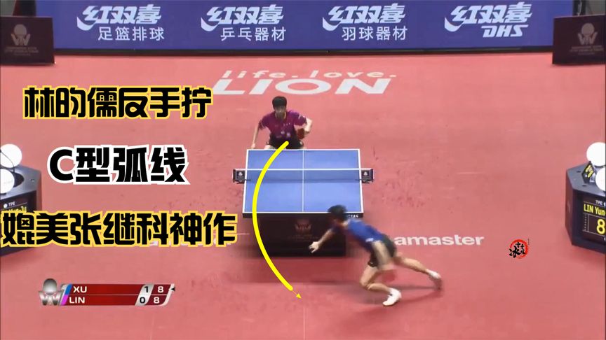 林昀儒最飘逸的一次反手拧 巨大C型弧线 媲美张继科经典神作