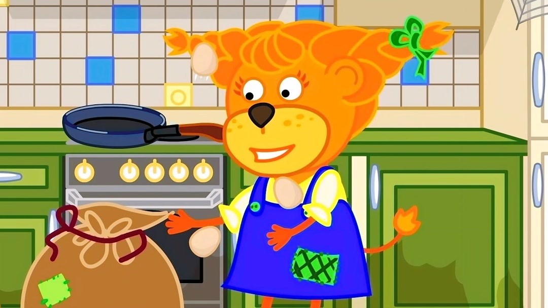 搞笑狮子家族动画:狮子姐姐变身长袜子皮皮拯救小松鼠!