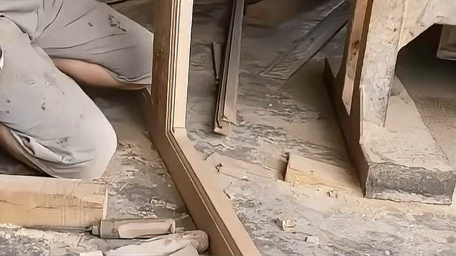 老木匠展示实木家具拼接工艺,这还是第一次见,中国制造就是牛