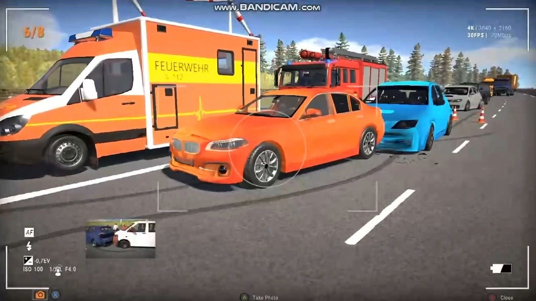 消防车救护车警车模拟器:消防车警车协同处理交通事故