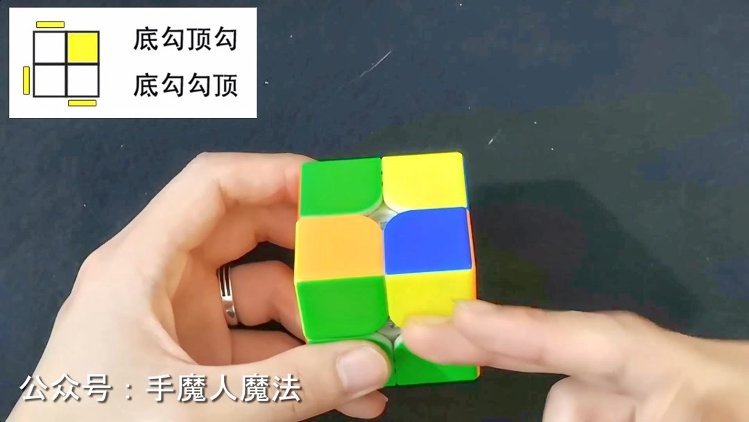 二阶魔方顶层黄色面快速复原02讲