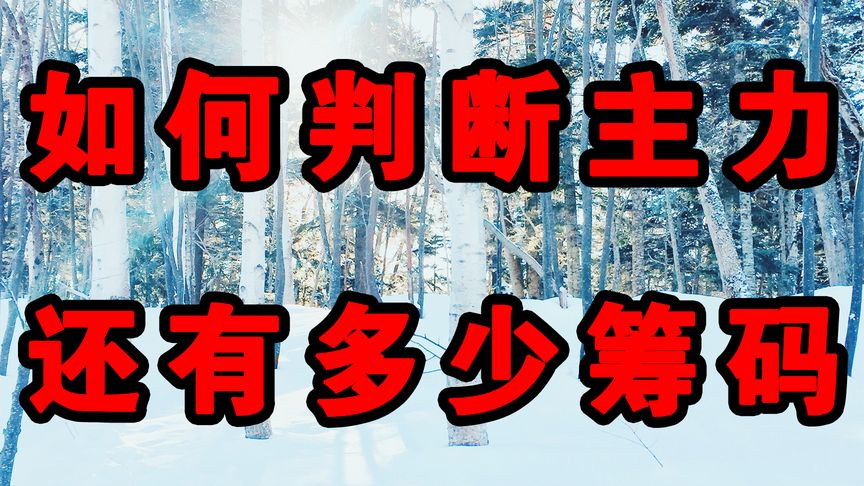如何判断主力还有多少筹码