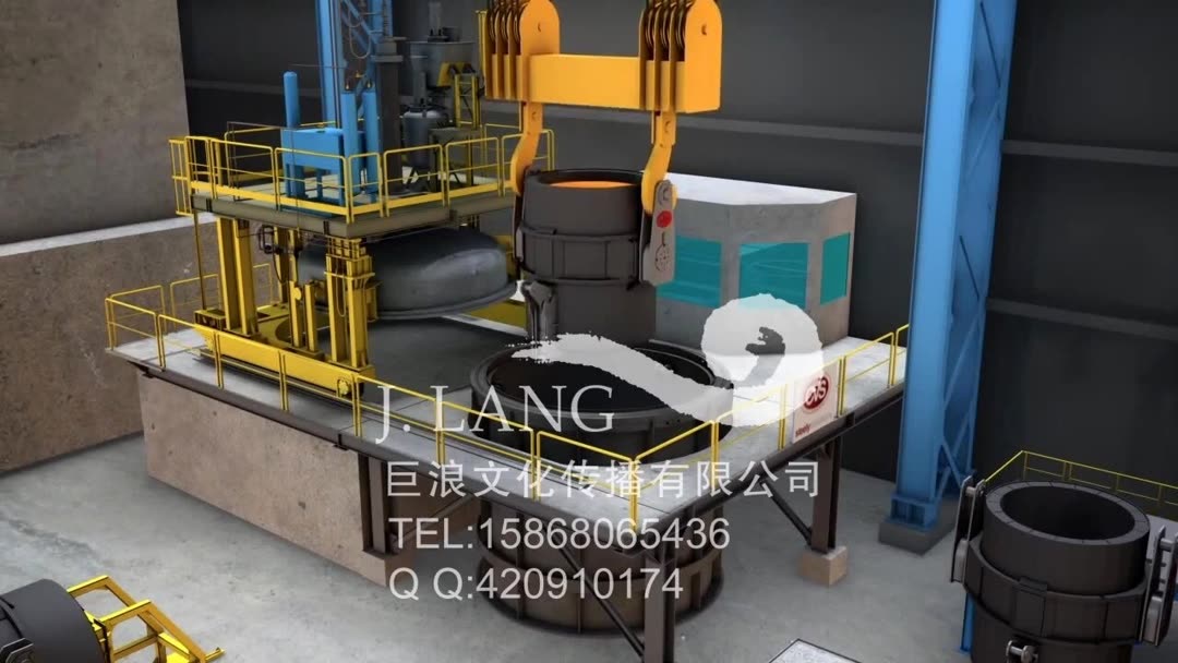 工业动画 机械动画 生产线动画-炼钢厂生产线动画