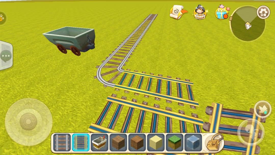 迷你世界:绝版火车轨道,可以坐上轨道去往地心世界