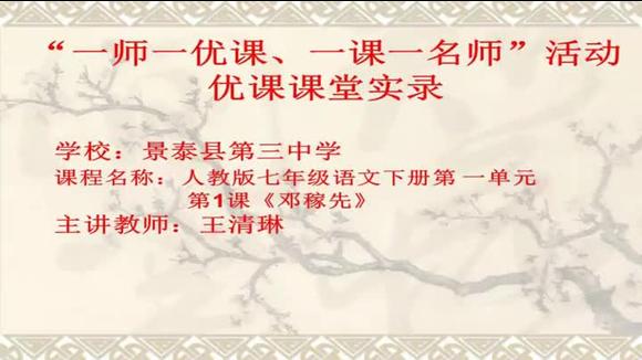 部编语文七下《1邓稼先》[王老师]【市一等奖】优质课