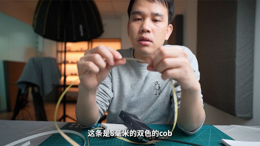 买家问是240珠贴片灯带亮,还是576珠cob灯带亮,测试看看