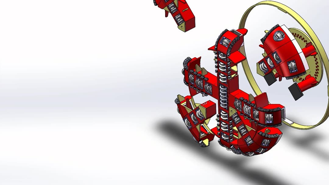 盾构机刀盘总装配体爆炸图