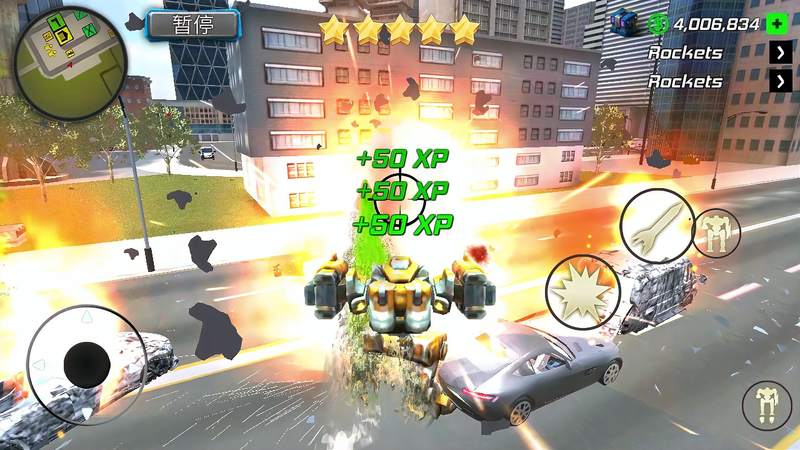 钢铁侠模拟器 跟机器人对战场面壮观呀!最终谁是赢家呢?游戏