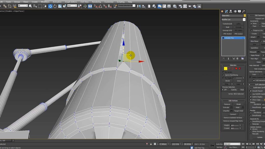 3dmax建模--第58节飞行器中段细节展uv