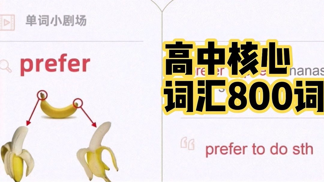 prefer用法解析,高中英语核心词汇800词