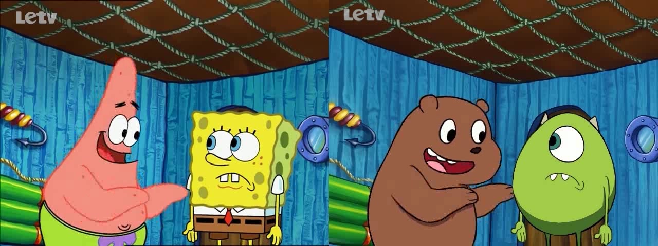 【动画作业】海绵宝宝-大眼仔 派大星-裸熊 期末摹片 北影动院16普通班