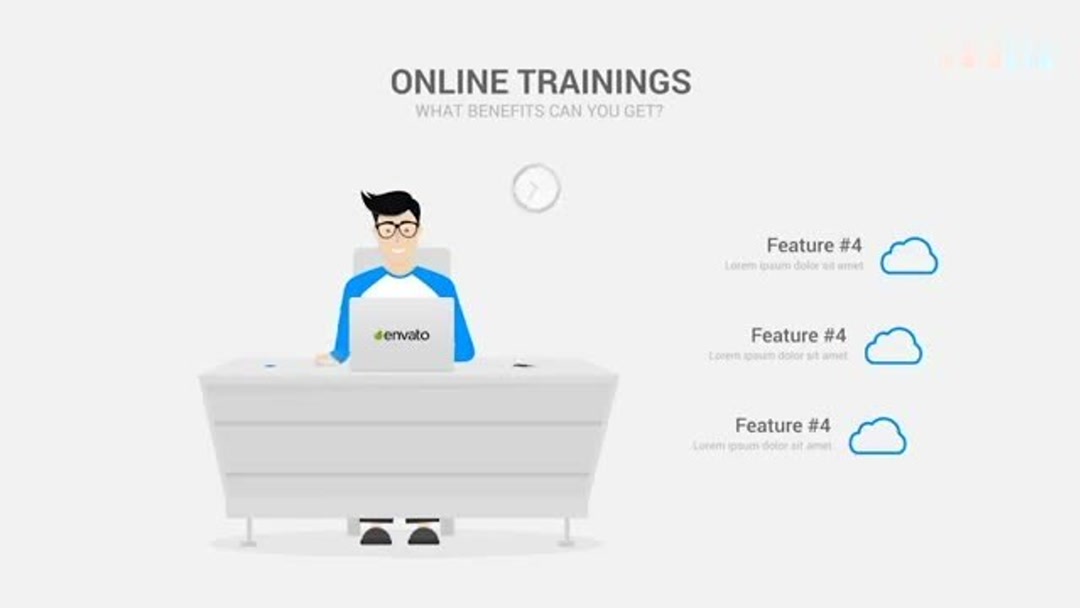 扁平化现代商务企业产品推广宣传介绍MG动画展示视频片头 AE模板