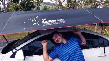 汽车必备神器,4.8米超长车篷有效保护你的爱车,防鸟粪,防雨