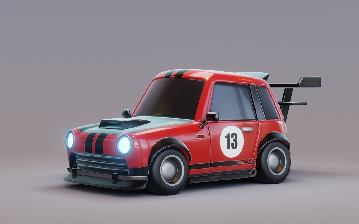 Blender个性小汽车建模渲染流程