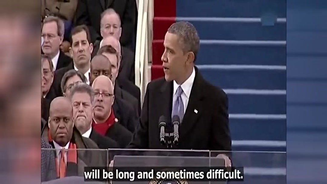 奥巴马总统连任就职演讲(英文字幕+全文翻译,美国时