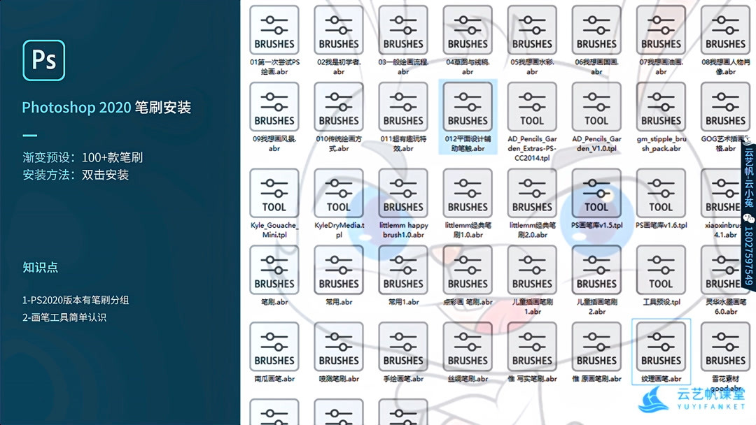 PS技巧教程!免费分享100多款PS画笔笔刷安装和简单介绍
