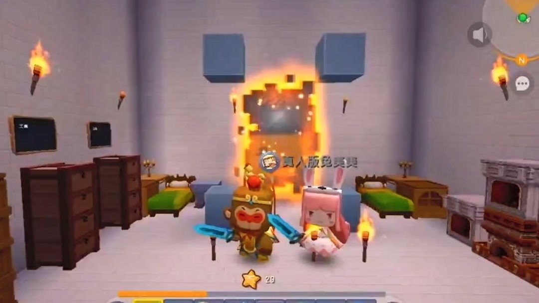 半仙迷你世界:《带妹生存》半仙制作全自动农场,兔美美啥都信