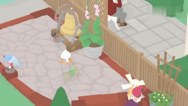 大鹅模拟器第7期:大鹅发誓要救出兄弟,不料园丁一来,怂了!