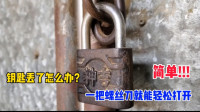 钥匙丢了别着急,教你一招,用一把螺丝刀就能轻松把锁打开