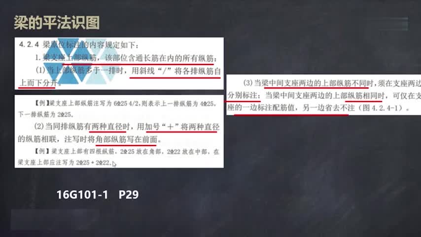 美女老师讲梁的平面注写方式,干工地或考建造师的人要学会,收藏