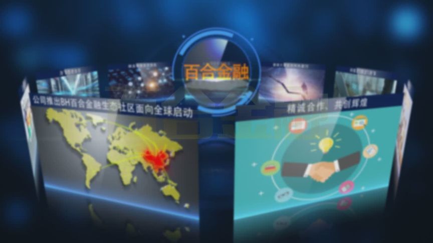 科技图文旋转AE模板
