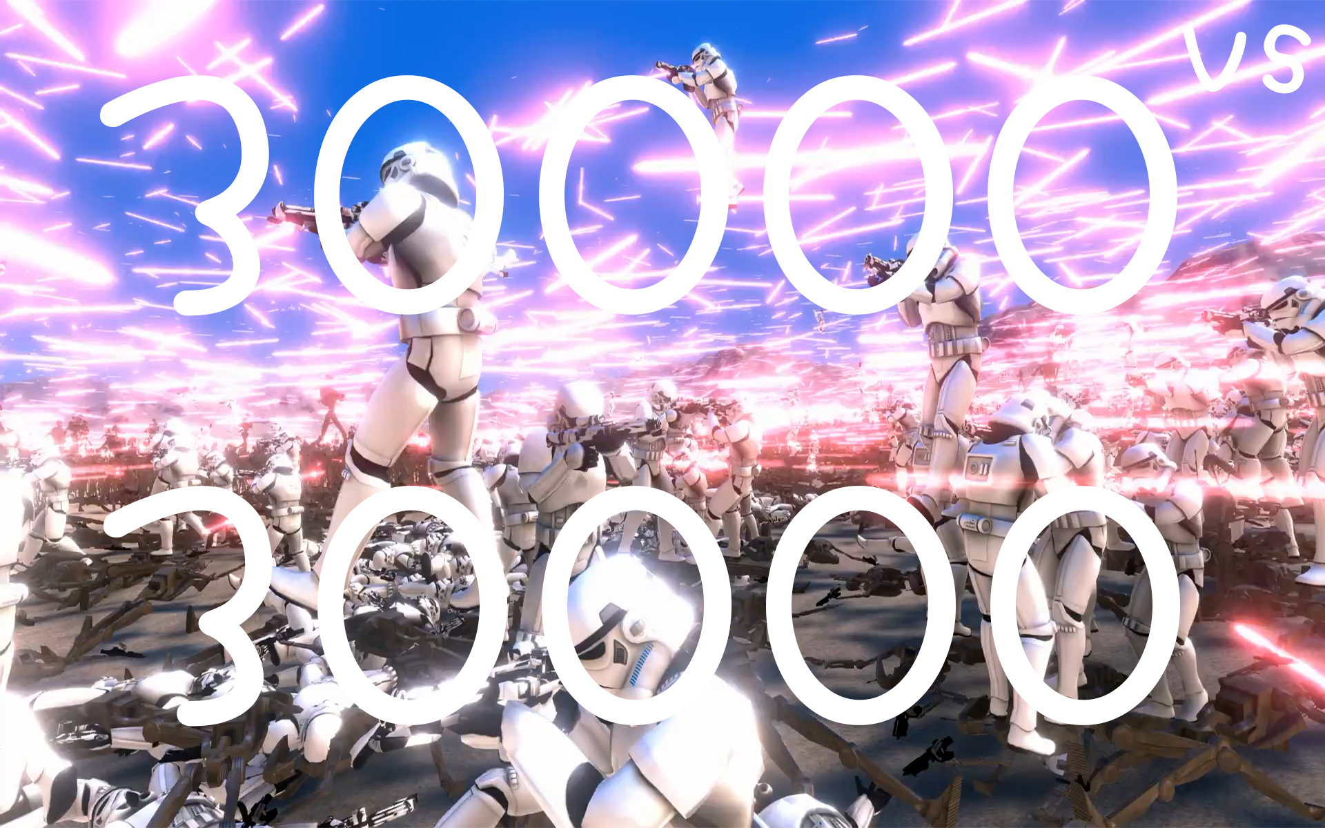 【史诗战争模拟器】30.000风暴兵vs30.000战斗机器人