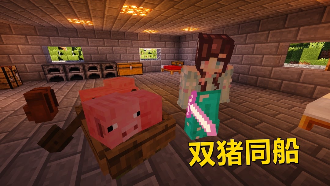 我的世界惊变100天 12 双猪同船长的好像多米啊