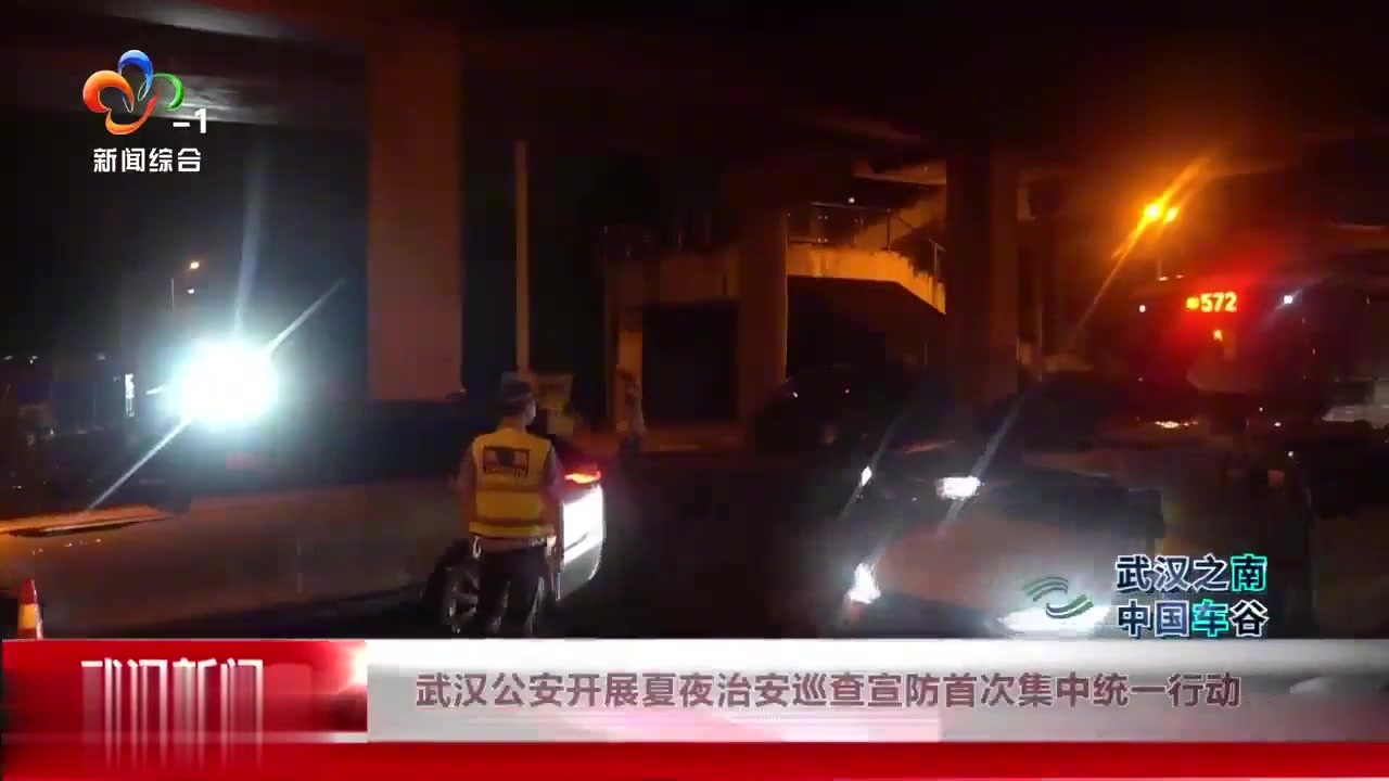 武汉公安开展夏夜治安巡查宣防首次集中统一行动