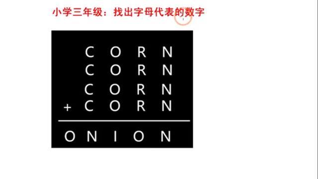 小学三年级,找出字母代表的数字,我有点方
