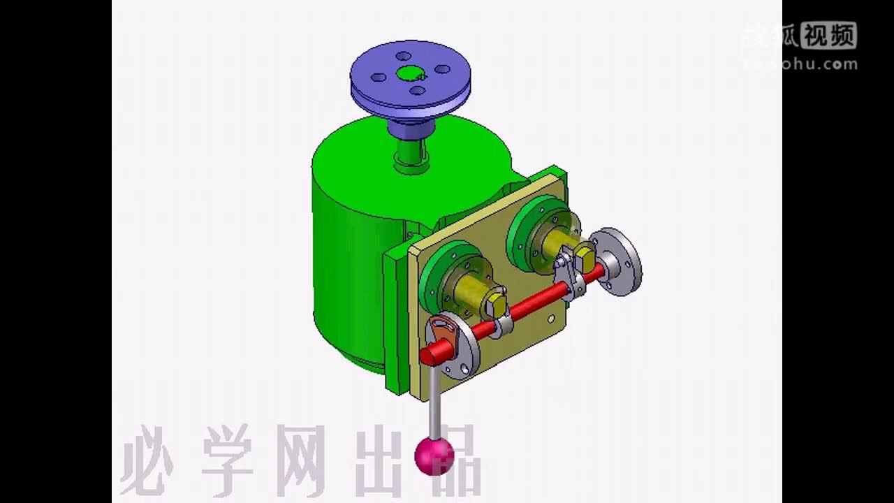 solidworks教程 运动算例simulation视频案例大全104 电机皮带涨紧机构