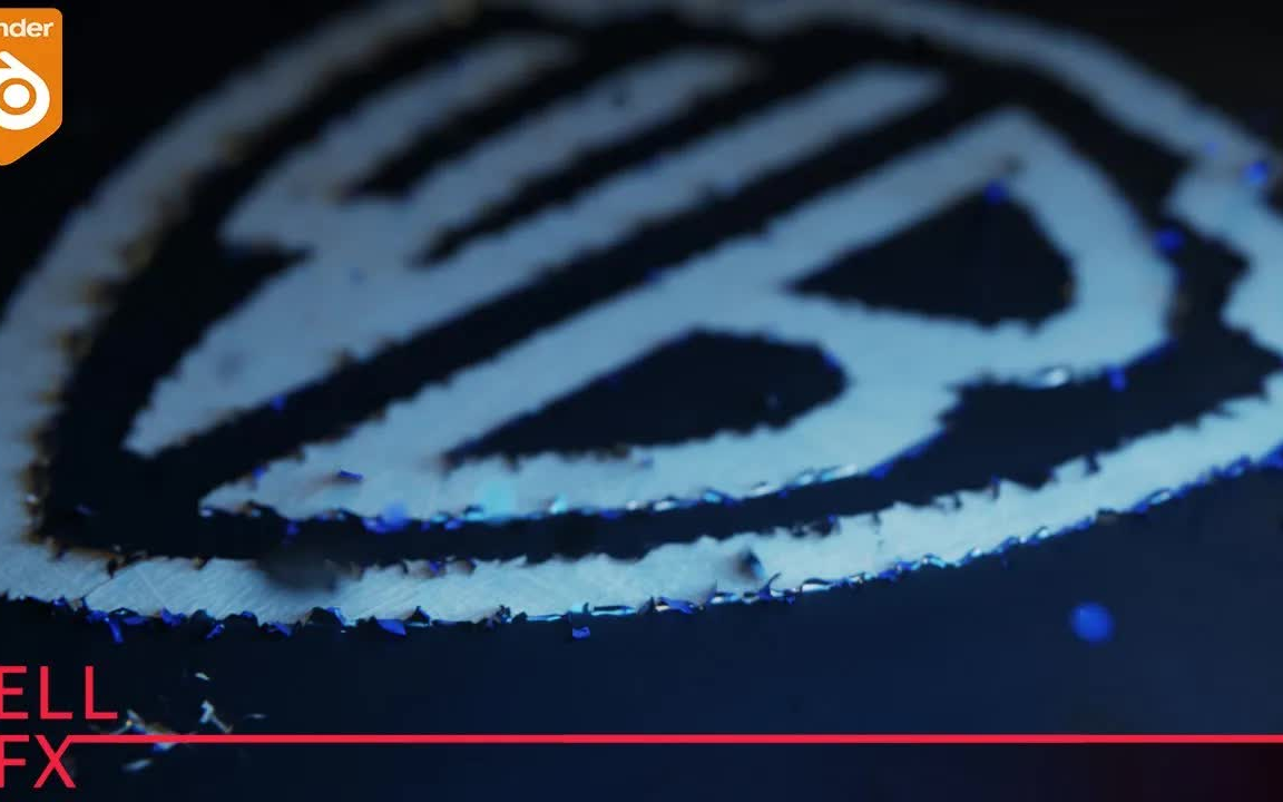 Blender中Logo撕裂动画 【AI字幕】