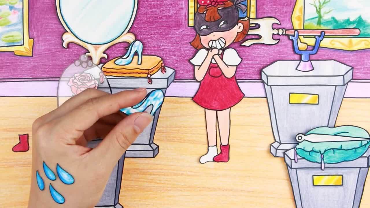 趣味定格动画:大大和小美夜晚去博物馆参观,结果被当成了小偷!