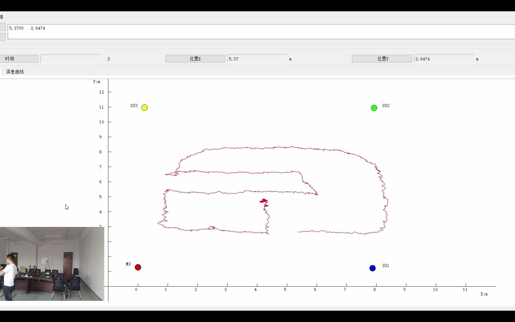 UWB室内定位实测视频