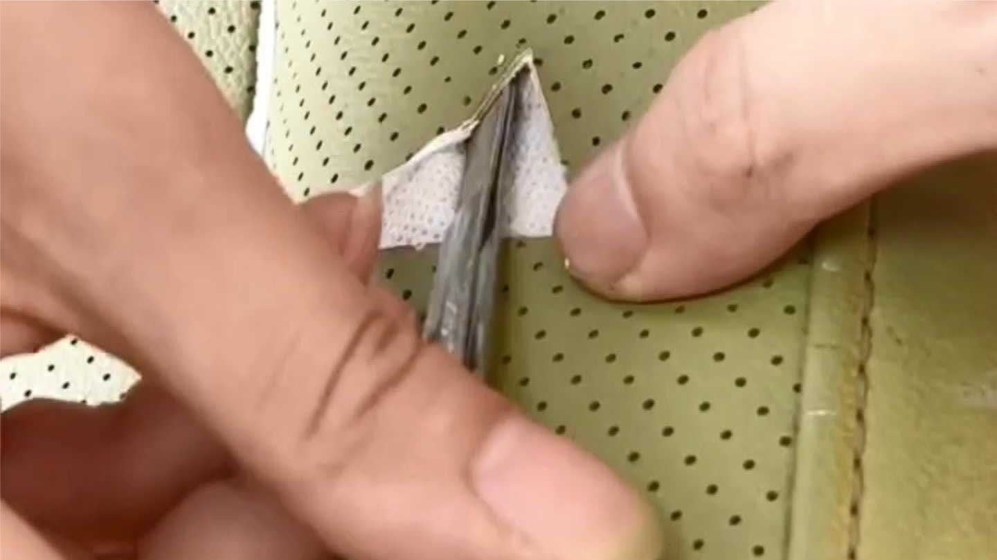 真皮沙发高度还原修补全过程